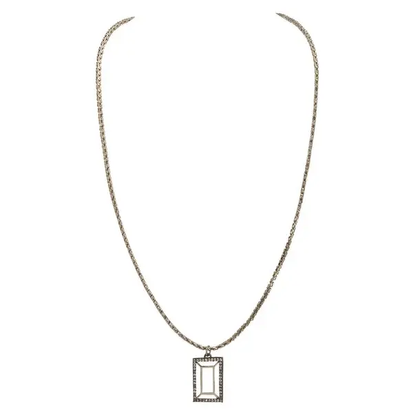 DHWANI BANSAL Vazio Pendant Necklace With Cubic Zirconia - Silver/white/grey