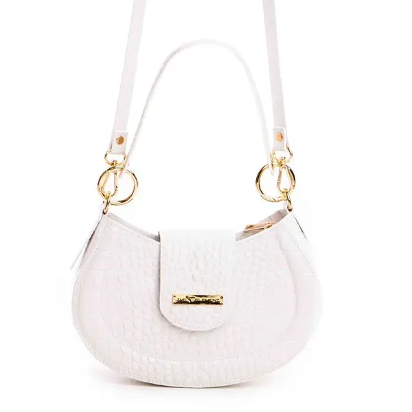 THE 5TH ELEMENT Alma Leather Shoulder And Crossbody Bag - White