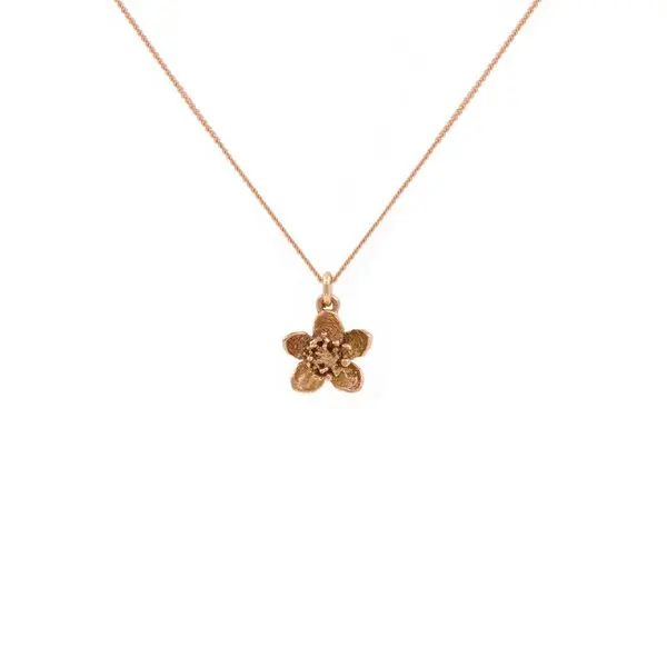 LEE RENEE Cherry Blossom Pendant Necklace - Rose Gold