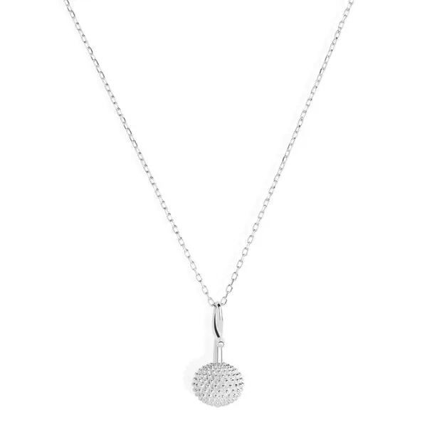 TOOLALLY Pom Pom Pendant Necklace - Silver