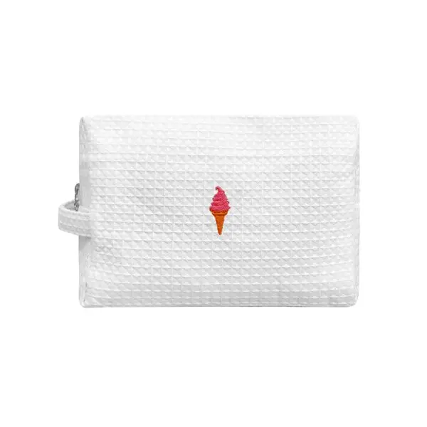 LILLY LOVES Embroidered Pouch - White