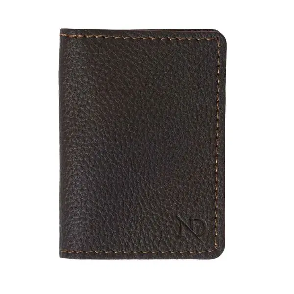 N'DAMUS LONDON Bishopsgate Plum Leather Credit Card Holder - Purple