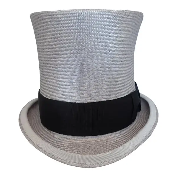 ROMER MILLINERY Parisisol Straw Top Hat - Grey