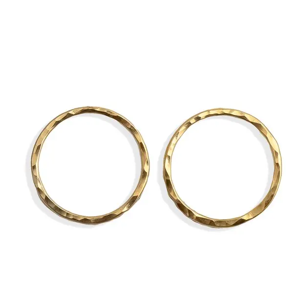 KATE KOEL Open Circle Stud Earrings - Gold