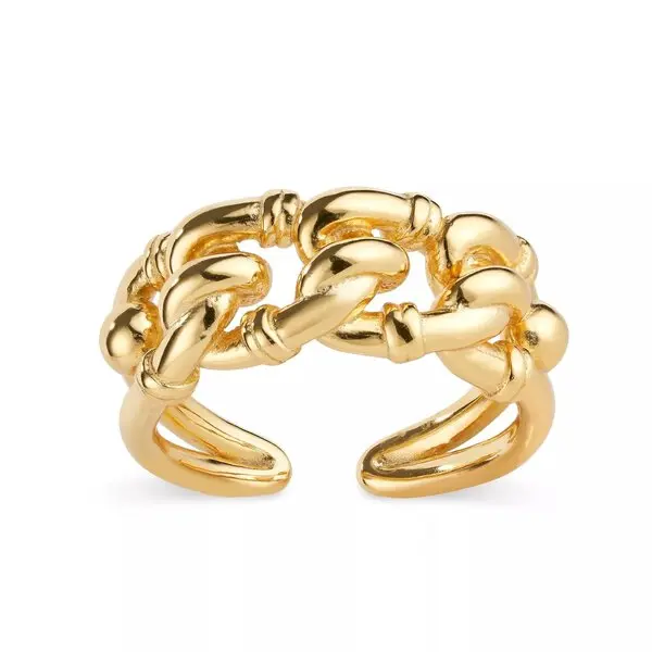 ELK & BLOOM 18k Plated Chain Link Ring - Gold