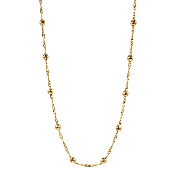 1610ISTANBUL Enamel Chain Necklace - Gold
