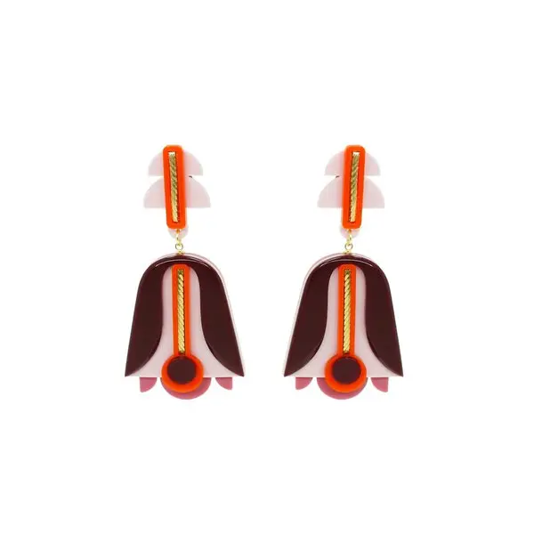 GISSA BICALHO Handmade Glory Earrings - Orange