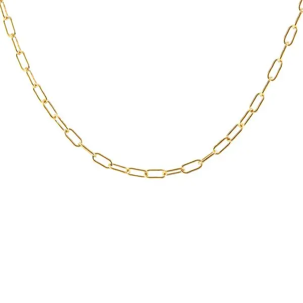 Kris Nations Thick Drawn Cable Chain Necklace - Gold