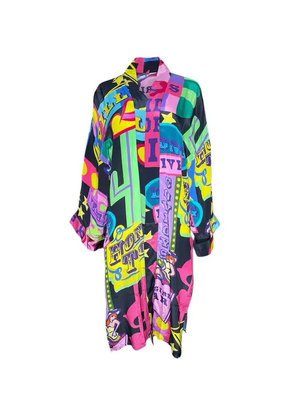 ANY OLD IRON Printed Duster - Black