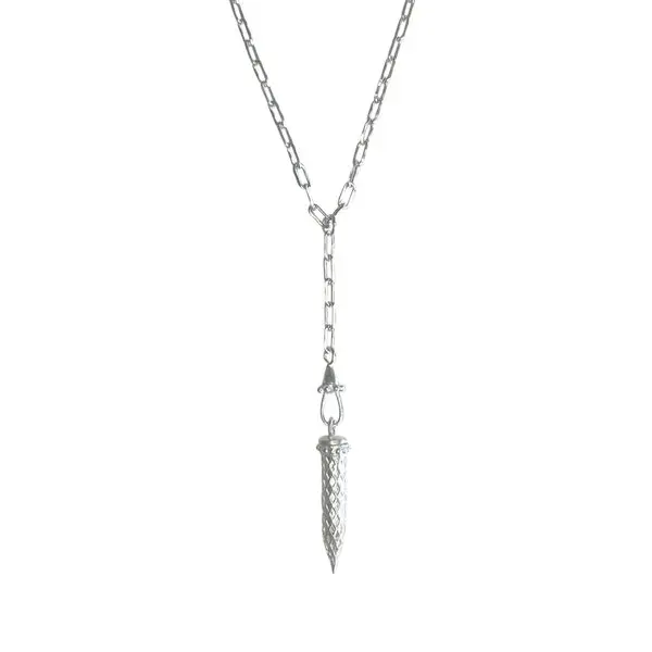 RIZE Manifesting Amulet Lariat Necklace - Silver