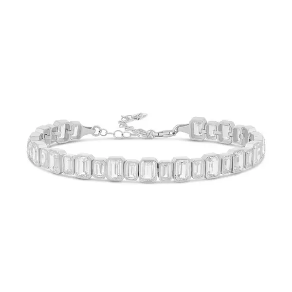 SHYMI Mix Bezel-set Tennis Bracelet - Silver
