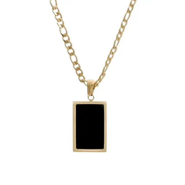 BERMUDA WATCH COMPANY Gold-tone Pendant Necklace - Gold/black