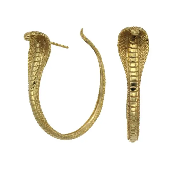 Zoë & Morgan Protect Me Sterling Hoop Earrings - Gold