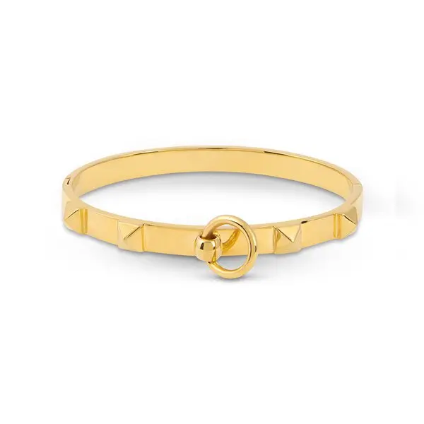 AMADEUS Pyramid Stud Bangle - Gold