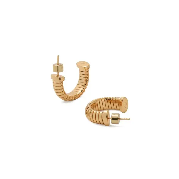 RETRO CHIC Minimalist Hoop Earrings - Gold