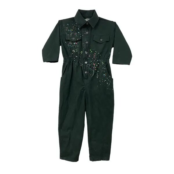 ZASTASTUDIO Color Palette Raw Denim Jumpsuit - Green