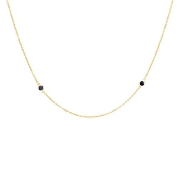 LAVANI JEWELS Virgo Iolite Plated Chain Necklace - Gold