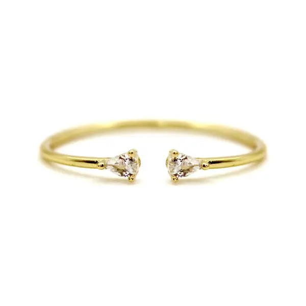 VICSTONENYC FINE JEWELRY Fine Jewelry Natural Diamond Open Cuff Ring - Gold