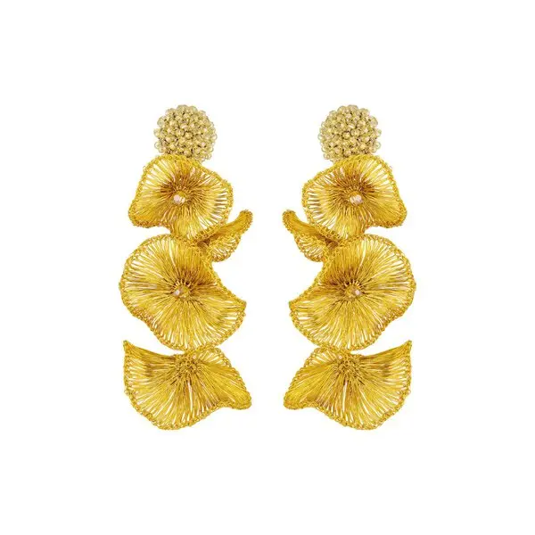STEPHANIE BROWNE AUSTRALIA En Poppy Chandelier Earrings - Gold