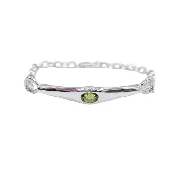 AMY DELSON JEWELRY Blake Peridot Adjustable Bracelet - Green/silver