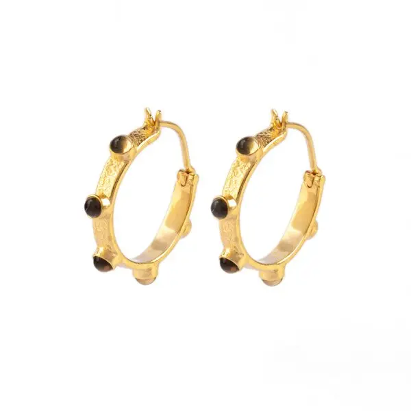 GODDESS CHARMS Solar Plexus Chakra Yellow Calcite Earrings - Gold