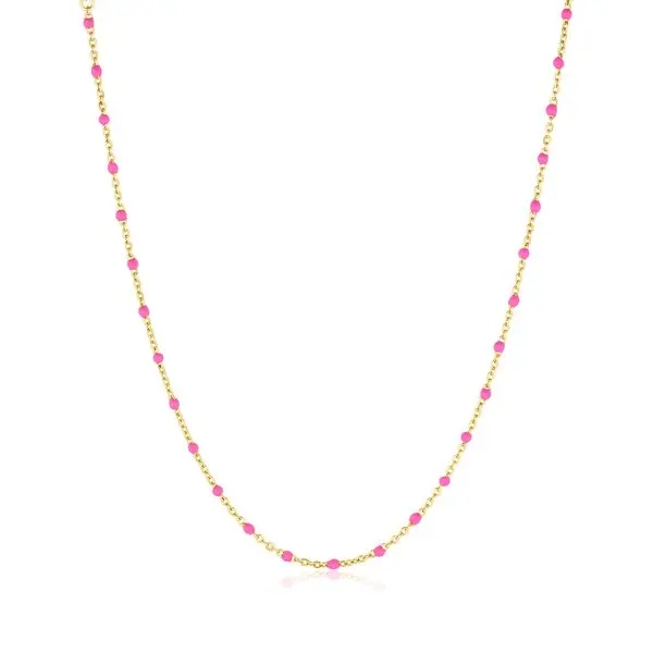 SET & STONES Kaz Necklace - Gold/pink