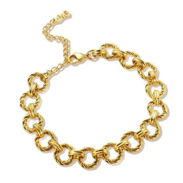 NAZZAR Twist Link Chain Bracelet - Gold