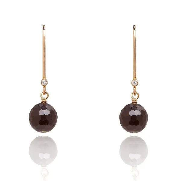 KAIZARIN Garnet And Diamond Drop Earrings - Red