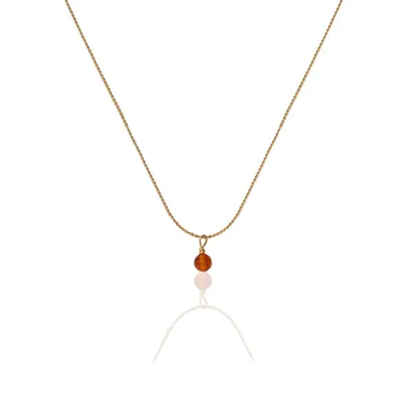 A WEATHERED PENNY Amber Charm Necklace - Gold/yellow