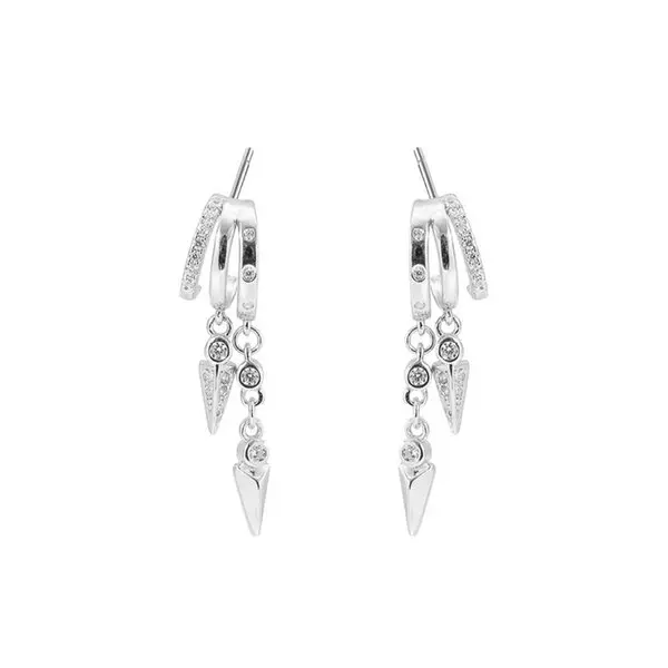 AARIA LONDON Sienna Rhodium-plated Earrings - Silver