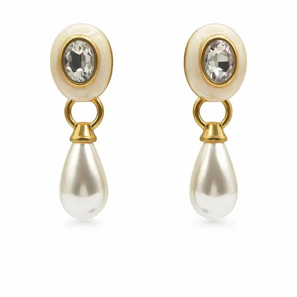 MICHAEL NASH JEWELRY Charlotte Mother Of Pearl Drop Earrings - White