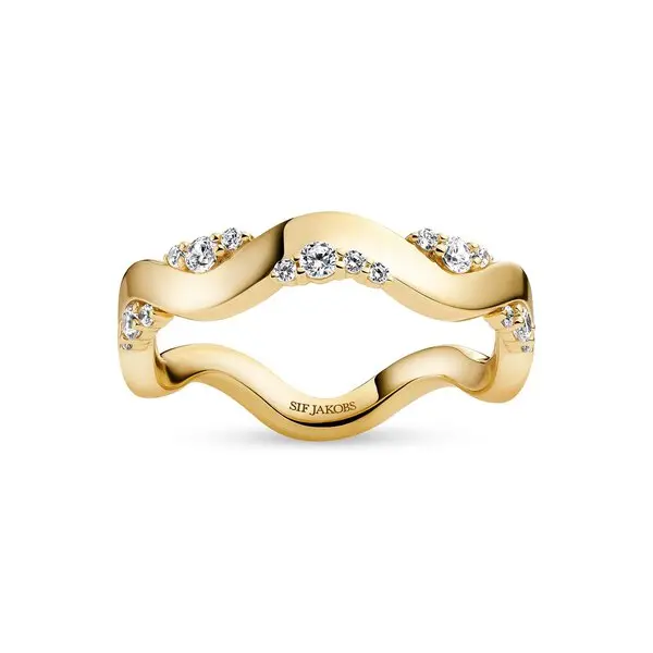 SIF JAKOBS JEWELLERY Ellera Waves Altro Ring - Gold