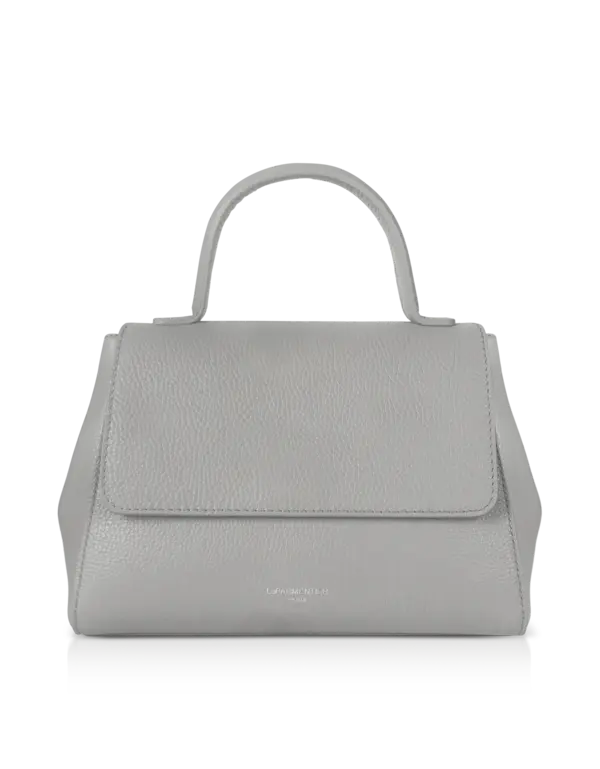 LE PARMENTIER Ladyfinger Top Handle Bag With Strap - Grey