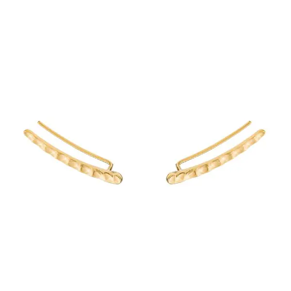 SALLY SKOUFIS Honeycomb Ear Climber In 18k Vermeil - Gold