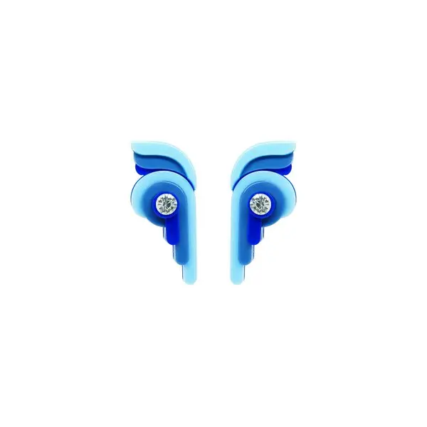 GISSA BICALHO Butterfly Acrylic Dangle Earrings - Blue