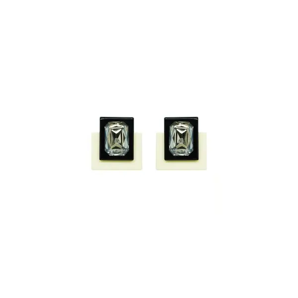 GISSA BICALHO Acrylic Earrings With Stone - Black