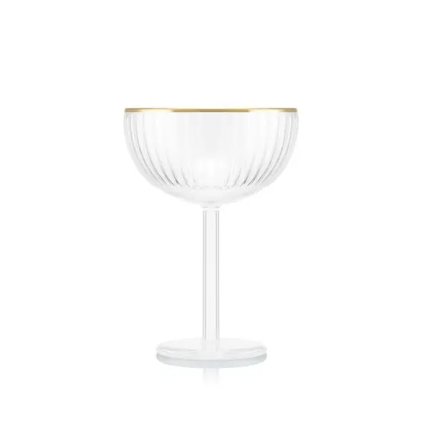 BODUM Neutrals Douro Double Wall Champagne Coupe Glass Set - White