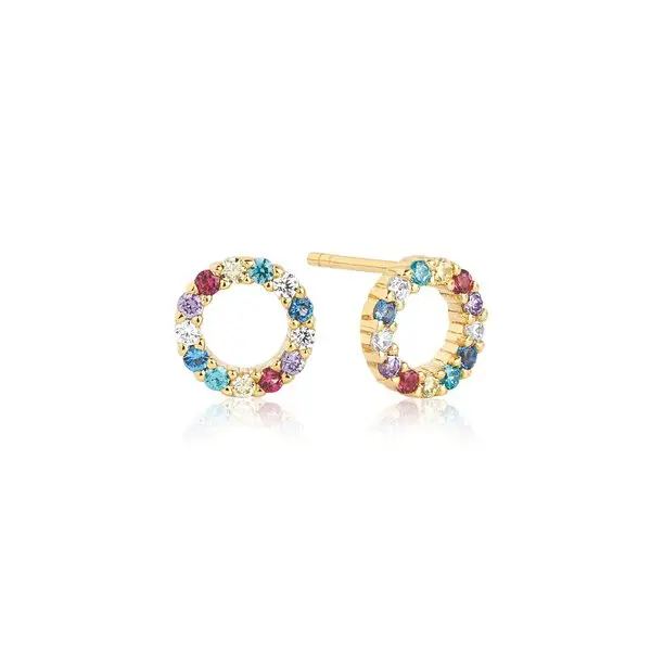 SIF JAKOBS JEWELLERY Biella Uno Rainbow Earrings - Gold