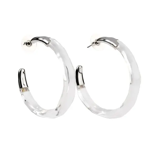 ZYNNIA COLLECTIVE Mega Bare Hoop Earrings - Silver