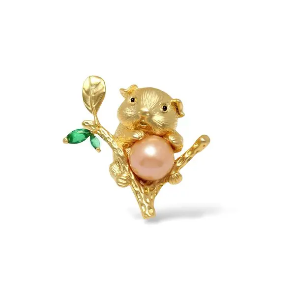 NINEMOO Squirrel Brooch - Gold