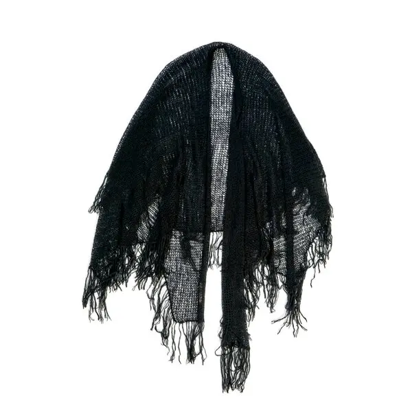 VANILLA&CHOCOLATE Knitted Cashmere Cape - Black