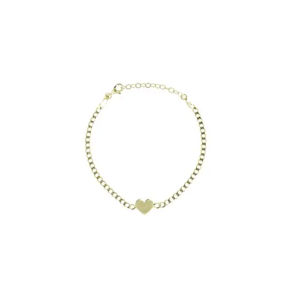 LOTT. GIOIELLI Classic Link Bracelet With Heart - Gold