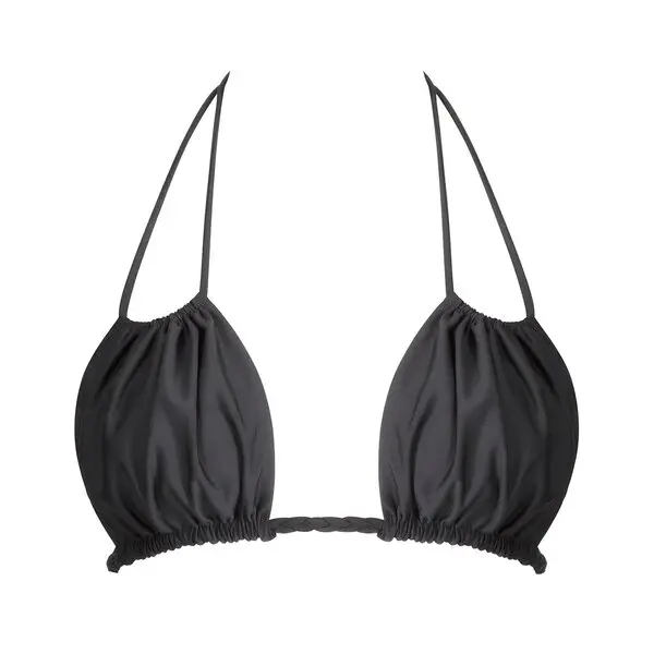 ROOM 24 Mia Braided Triangle Bikini Top - Black