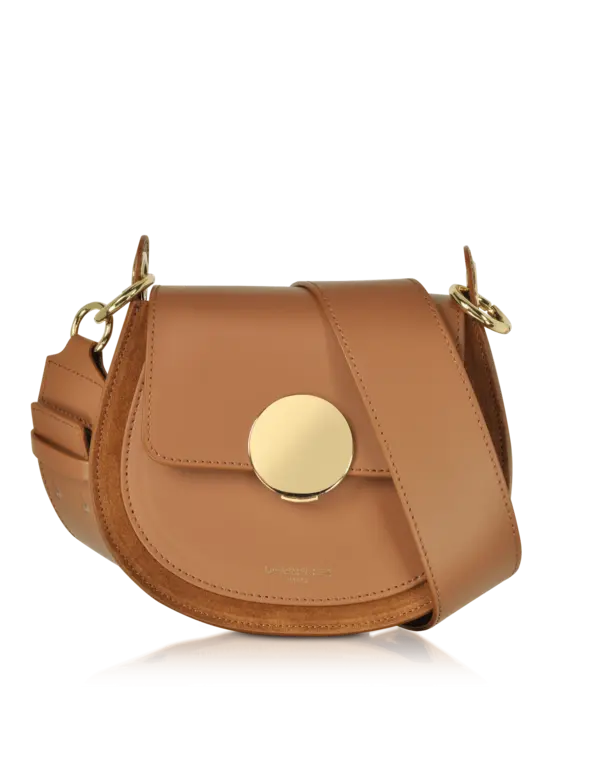 LE PARMENTIER Yucca Suede And Leather Shoulder Bag - Brown