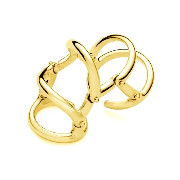 LUCY QUARTERMAINE Drop Armour Ring In Vermeil - Gold