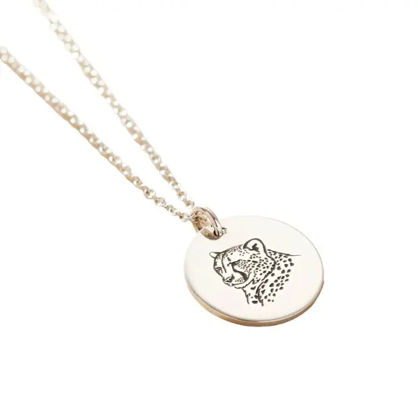 POSH TOTTY DESIGNS Sterling Cheetah Pendant Necklace - Silver
