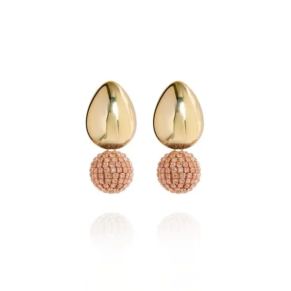 SAULE LABEL Tulia Glam Earrings - Gold/rose Gold