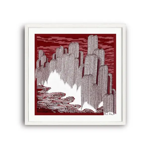 RICHARD ALLAN LONDON Zen Art Print - Red