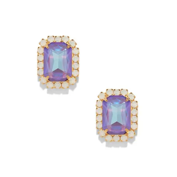 THE PINK REEF Gem Stud Earrings - Purple