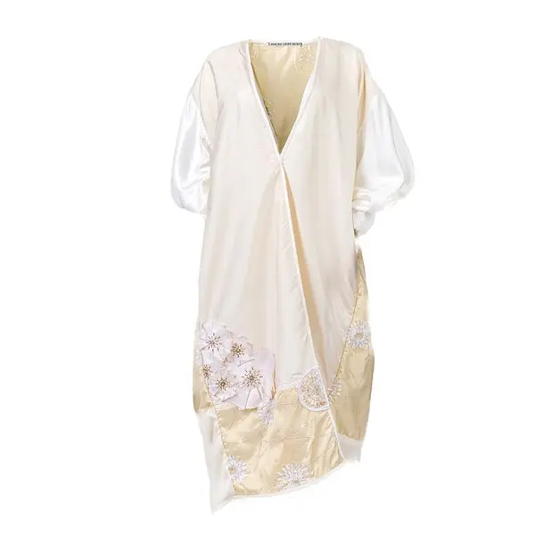 HARLOW LOVES DAISY Neutrals Villeneuve Goddess Robe - Black/blue/green/pink/white
